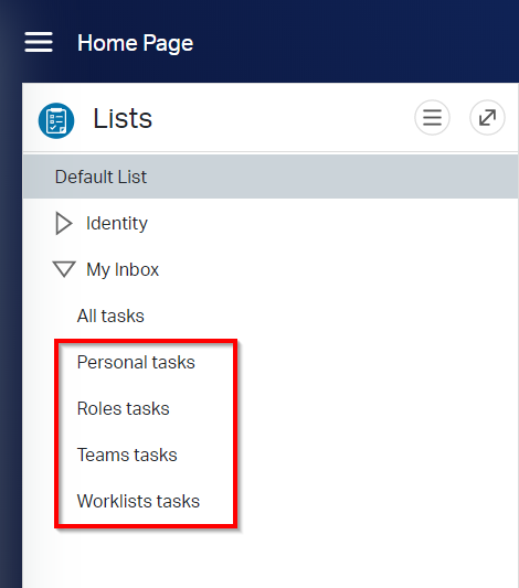Working with tasks (role/team/worklist/personal) | OpenText™ Process ...