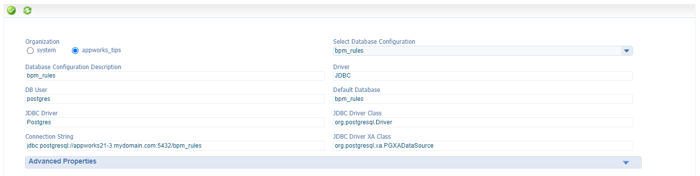 What is saved in the database for a BPM service container | OpenText ...
